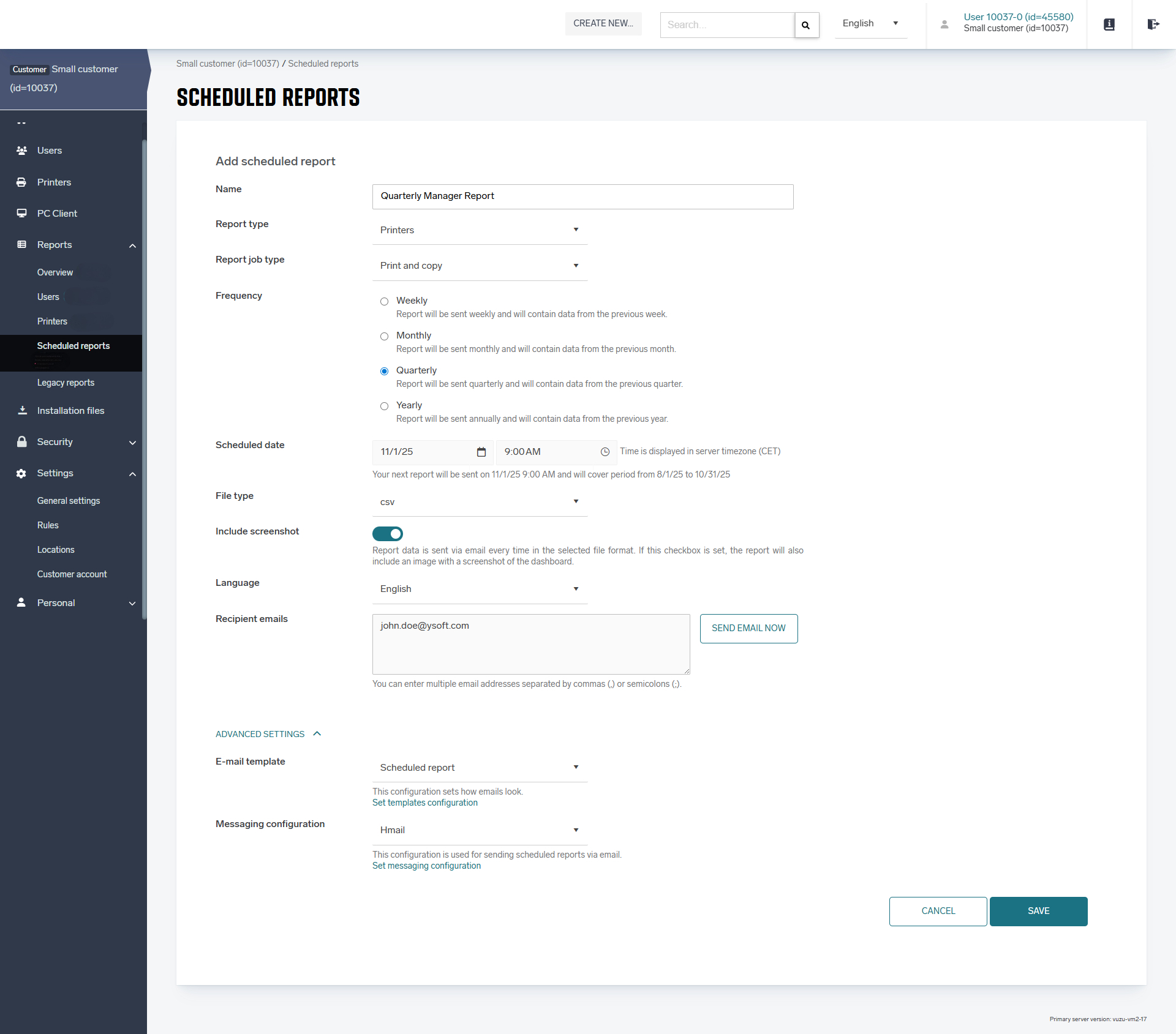 Detailed Reporting | SAFEQ Cloud Product Highlights