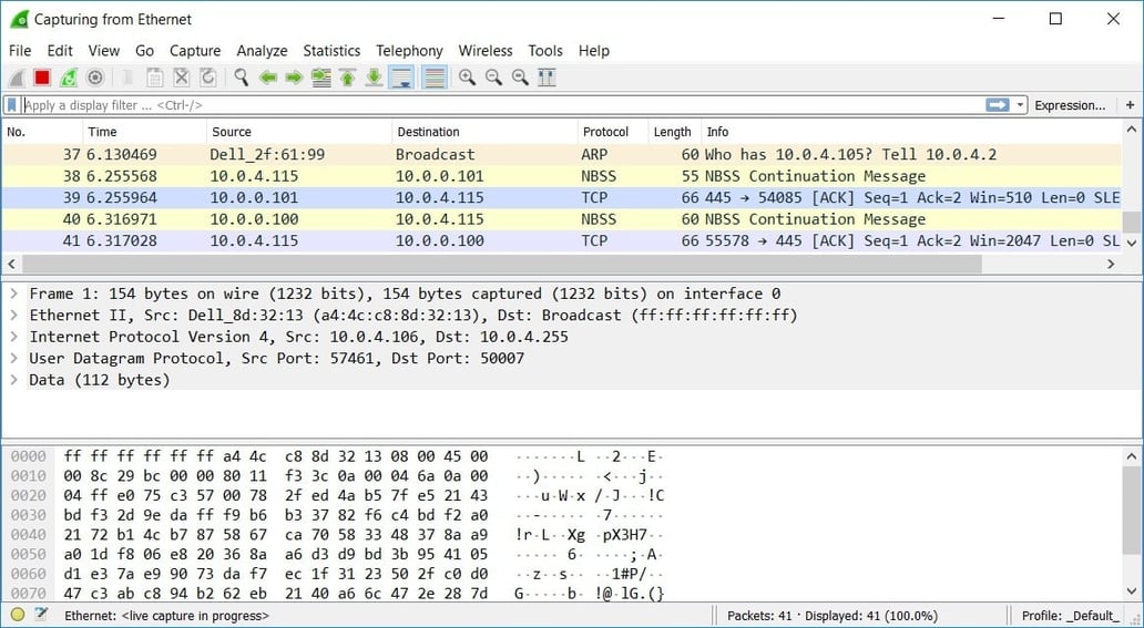 Capturing Of Network Traffic Using Wireshark Tool