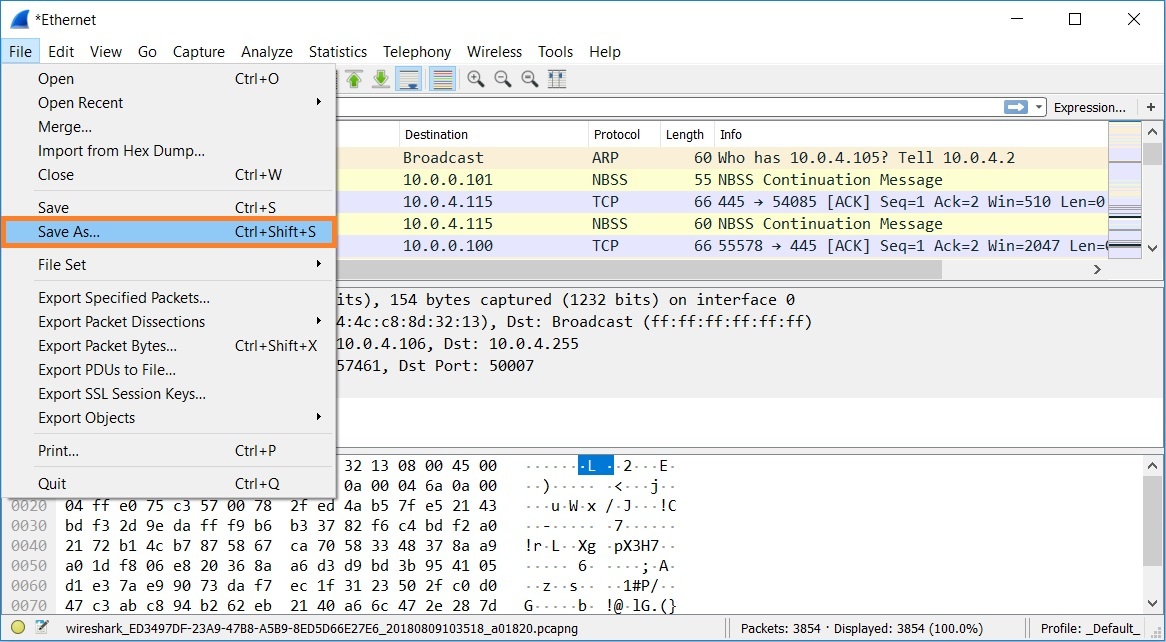 Capturing of Network Traffic Using Wireshark Tool