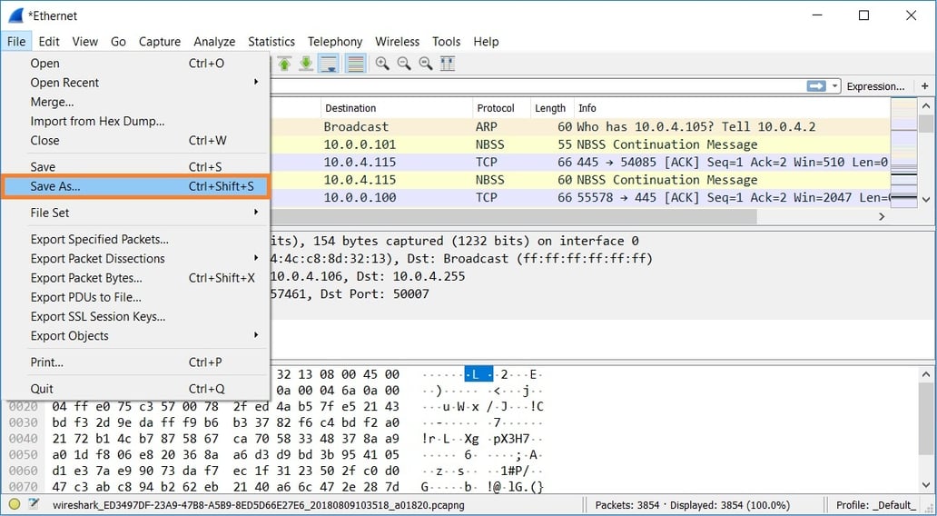 Capturing of Network Traffic Using Wireshark Tool