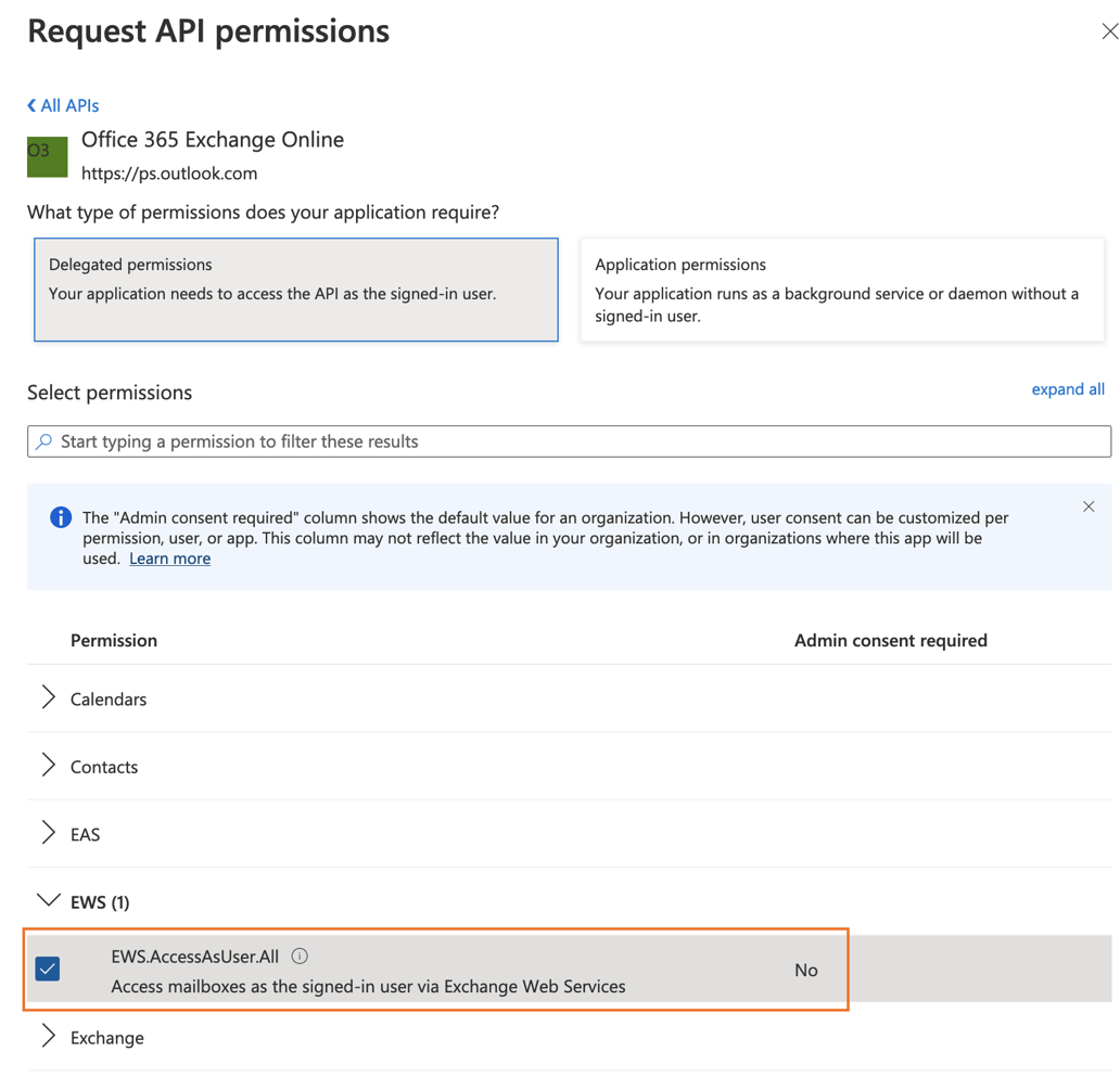 Email Print: Office 365 Modern Authentication - Using "Online Exchange" API