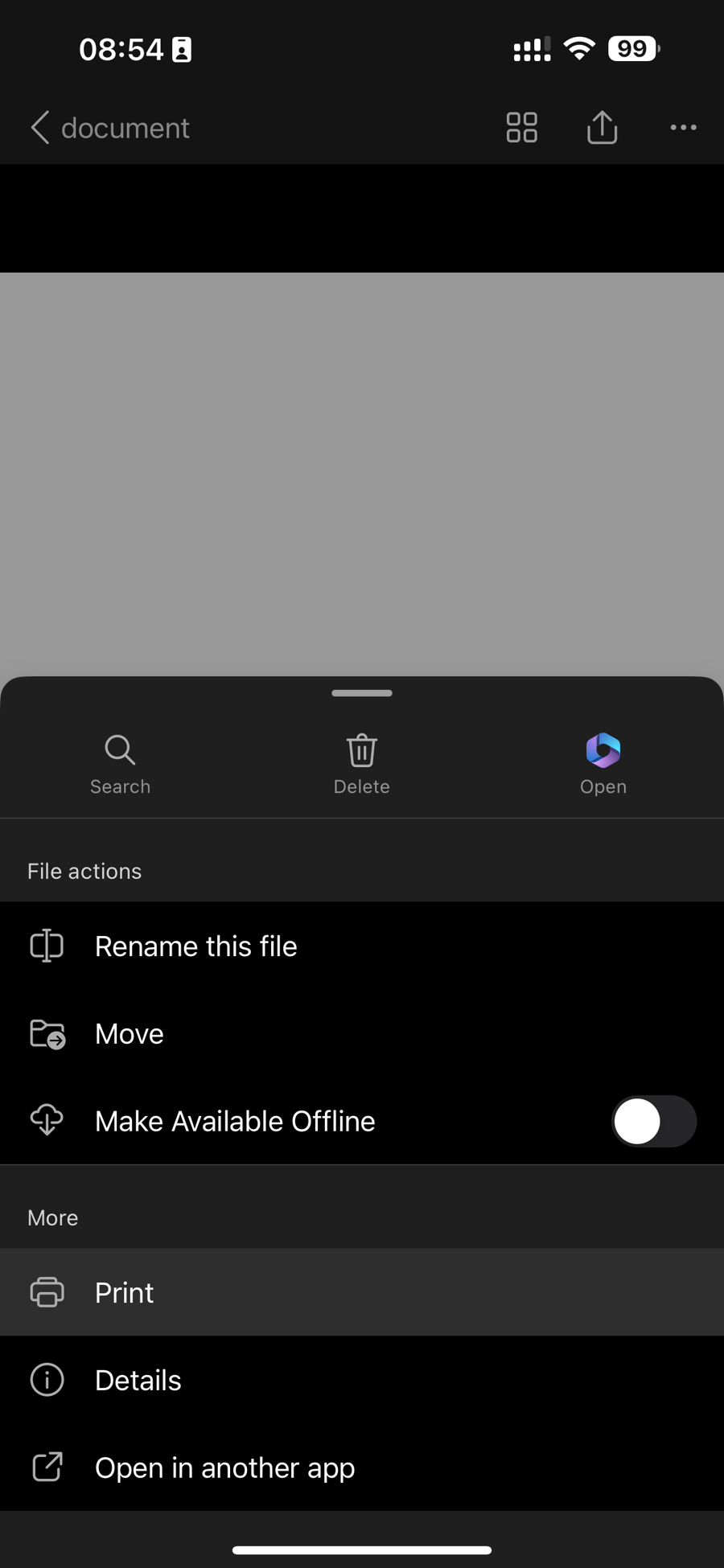 Microsoft OneDrive: How to Print Document