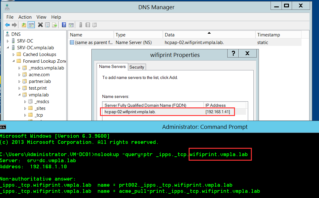 AirPrint: Verify Connectivity to MobilePrint Service